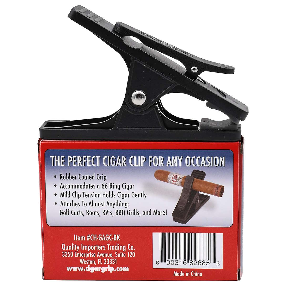 "Get A Grip" Cigar Clip - Black Composite