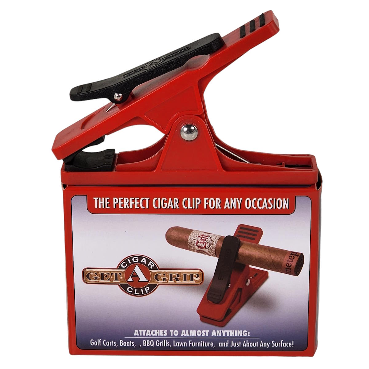 "Get A Grip" Cigar Clip - Red Composite